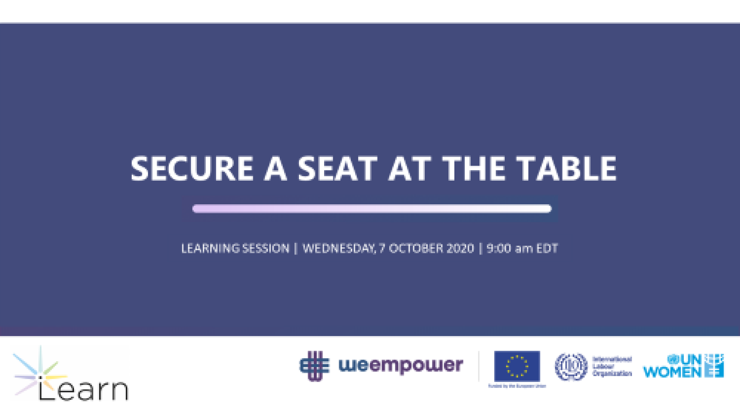#WeLearn: Secure a Seat at the Table | WEPs