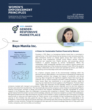 2021 UN Women Asia-Pacific WEPs Awards Regional Awardee Profile (Gender ...